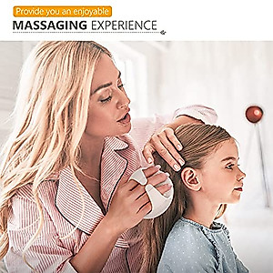 Sndyi Scalp Massager Shampoo Brush, Scalp Scrubber with Soft Silicone Bristles, Scalp Exfoliator for Dandruff Removal, Scalp Massager for Hair Growth, Wet Dry Hair Brush for Scalp Care, Beige