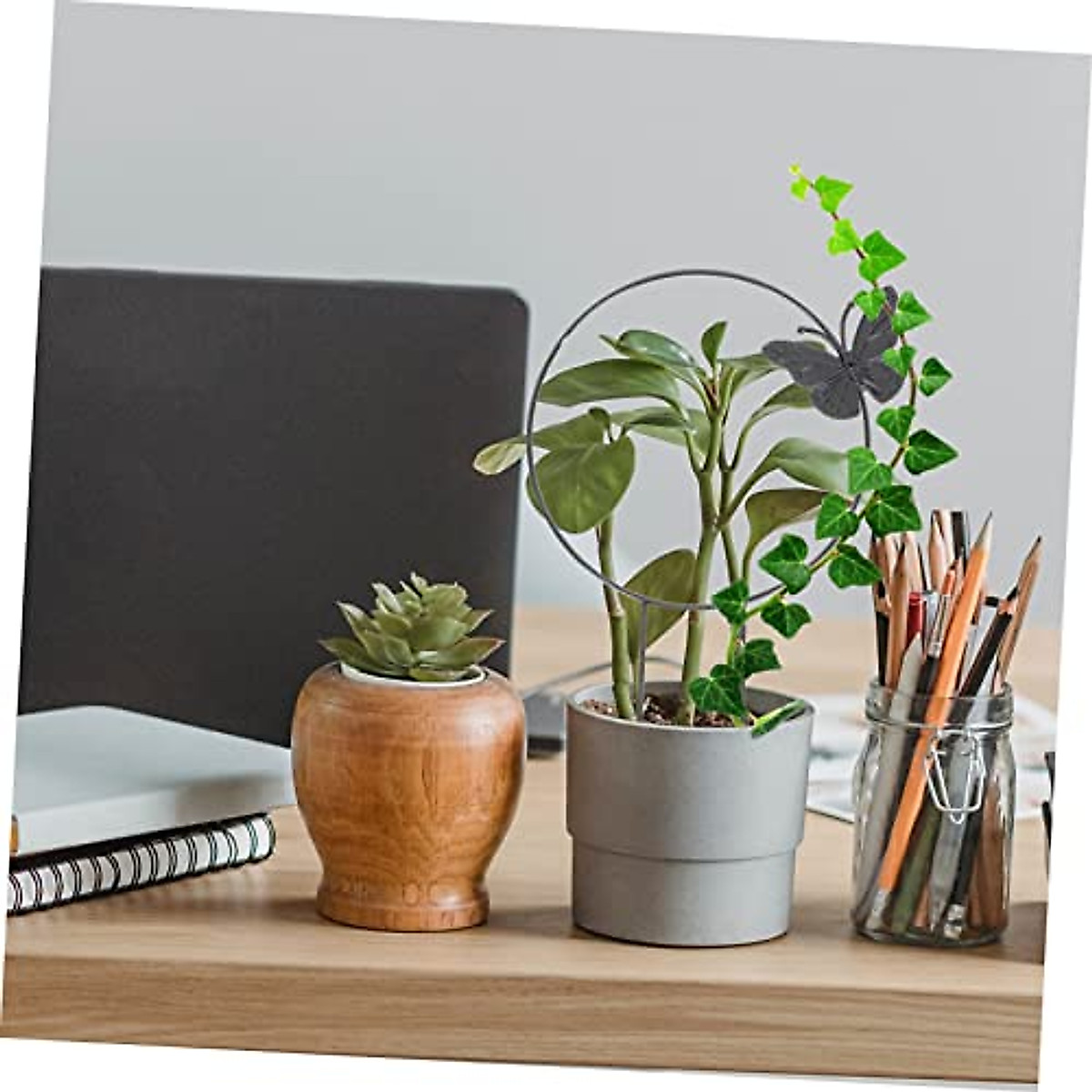 Yardwe 2pcs Plant Climbing Frame Peony Plant Floral Vines Mini Roses Climbing Vine Round Frame Plants Climbing Holder Plant Climbing Stand Plant Trellis Iron Garden Plant Stand Butterfly