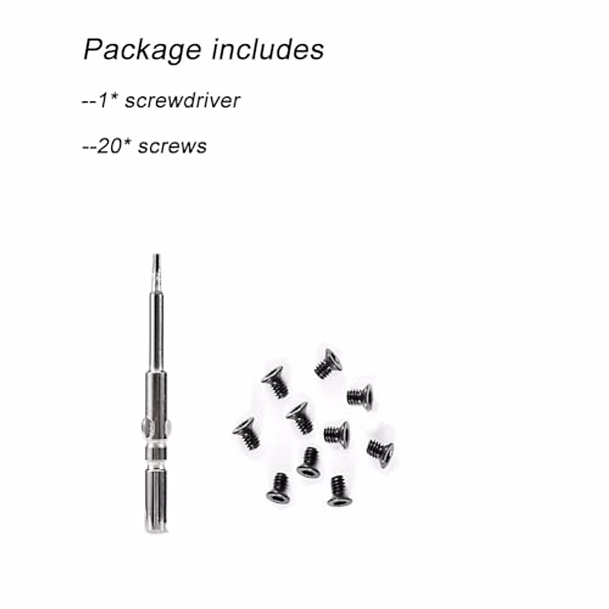 20 Screws and 1 Screwdriver for RFID Minimalist Aluminum Metal Slim Wallet