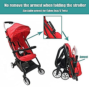 Baby Stroller Accessories Bumper Bar, Armrest, Handle, Crossbar Compatible with Cybex Eezy S Twist/S/S+ Strollers (EVA Armrest)