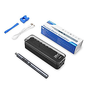Ankilo Upgraded Version Electric Screwdriver 28 IN 1 Cordless Mini Power Precision Screwdriver Set with 24 Bits, Rechargeable Power Screwdriver for Phones Jewelers Laptops Watch