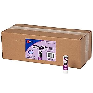 Avery Glue Stick Value Pack Disappearing Color, Washable, Nontoxic, 0.26 oz. Permanent Glue Stic, 144pk (00200)