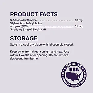 Nutramax Laboratories Denamarin Liver Health Supplement for Small Dogs and Cats - With S-Adenosylmethionine (SAMe) and Silybin, 30 Tablets