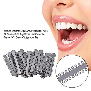 Angzhili Dental Ligature Ties for Braces,Orthodontic Ligature Ties,1040 Pcs Elastic O-Ring (Gray)