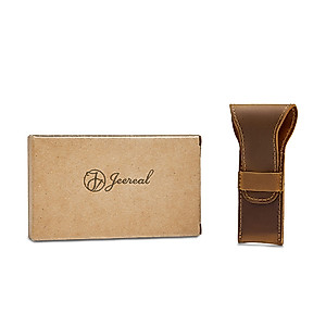 Safety Razor Case, Leather Razor Travel Case, Razor Cover Straight Safety Razor Case,Shaving Accessories-Jeereal