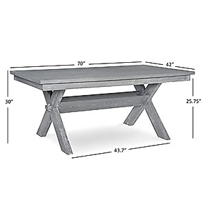 Powell Turino Dining Set, Grey Oak Finish, 6 Chairs