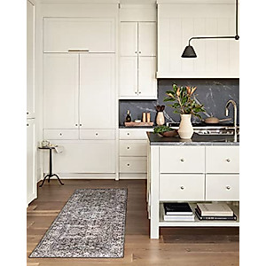 Loloi LAYLA Collection, LAY-06, Taupe/Stone, 9'-0" x 12'-0", 13" Thick, Area Rug, Soft, Durable, Vintage Inspired, Distressed, Low Pile, Non-Shedding, Easy Clean, Printed, Living Room Rug