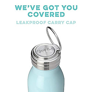 Swig Life 20oz Triple Insulated Stainless Steel Water Bottle with Ring Flip Handle, Dishwasher Safe, Double Wall, & Vacuum Sealed Reusable Water Tumbler (Party Animal)