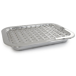 Norpro 274 Stainless Steel Broil/Roast Pan Set, 17 inch, Silver
