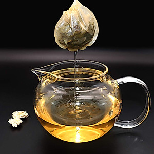 100Pcs Disposable Tea Filter Bags 2.65 x 2.95 Inches Natural Tea Infuser Unbleached Material Drawstring Round Tea Bag Empty Tes Bags for Loose Leaf Tea
