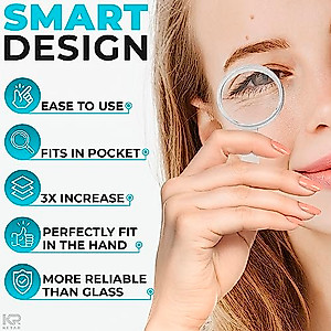 20Pcs Mini Magnifying Glass for Reading - Magnifying Glasses for Kids Magnifying Glass Medical Equipment Science Party Favors - Plastic Magnifying Lens for Reading Magnifiers for Seniors Geology Tools