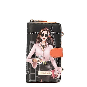 Nicole Lee 2 Piece Phone Case Crossbody Wallet (CARER WOMAN)