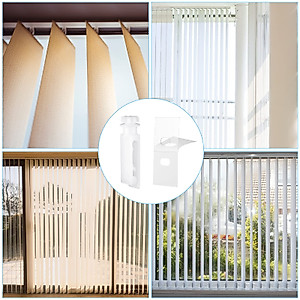 Vertical Blinds Repair Kit, Include 12 Sets Vertical Blind Repair Tabs and 12 Pcs Vertical Blind Stem Clips Replacement, Vertical Blinds Replacement Parts for Broken and Missing Vertical Blinds