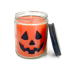 Pumpkin Spice Scented Fall Candle | 9oz Pumpkin Halloween Candles | Halloween Decor Fall Candle with Pumpkin Spice Scent | Cute Halloween Decor with 40 Hours of Burn Time | Halloween gifts for women