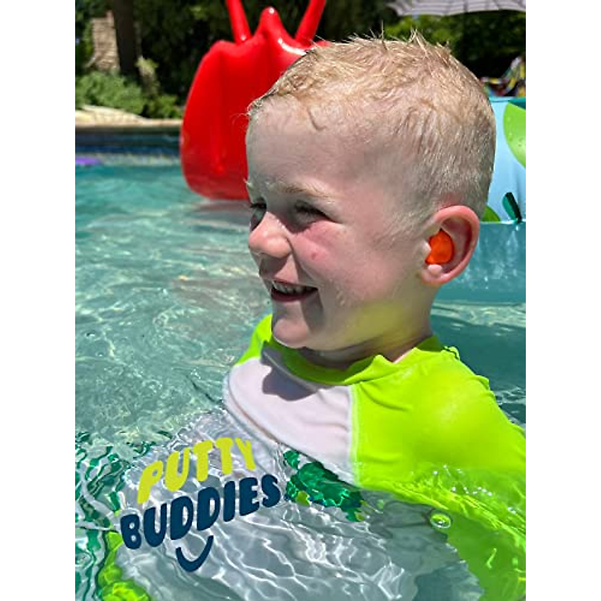 PUTTY BUDDIES Floating Earplugs 10-Pair Pack - Soft Silicone Ear Plugs for Swimming & Bathing - Invented by Physician - Keep Water Out - Premium Swimming Earplugs - Doctor Recommended (Assorted)