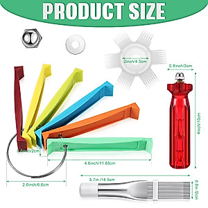 CHENGU 5 Pieces Air Conditioner Fin Cleaner Set 3 Different Fin Comb Condenser Fin Straightener and 2 Different Brush Condenser Complete Category Evaporator Radiator Repair Clean Set