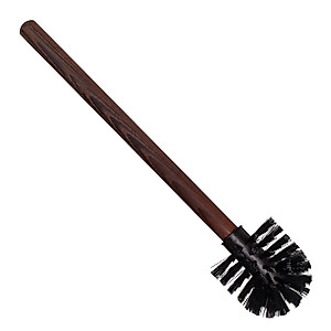 REDECKER Nylon Toilet Brush with Dark Coated Metal Holder, Oiled Thermowood Handle, Replaceable Head, Vintage Design, Made in Germany