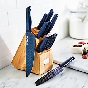 Stainless Steel Cutlery, 14 Piece Knife Block Set