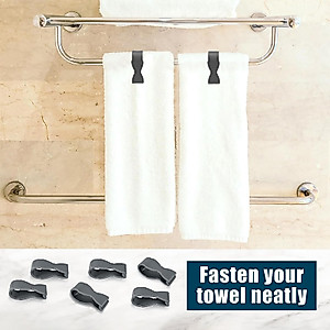 YAMSLAM 6 Pcs Towel Clips for Kitchen Keeps Towel from Falling Stove Towel Clip Dishwasher Towel Clip Stove Towel Clip Oven Towel Clip Refrigerator Towel Clip No More Towels On The Floor