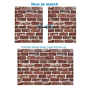 Akywall Red Brick Wallpaper Peel and Stick Realistic Distressed Textured Rock Stone Self Adhesive Contact Paper Embossed Vintage Removable Vinyl Wall Paper Faux Brick Look Wall Covering 118inch