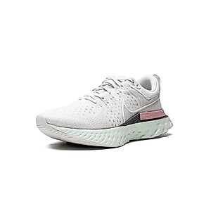 Nike Women's React Infinity Run Flyknit 2 Shoe, Pure Platinum Brt Crimson Sunset Pulse Football Grey White, 9.5