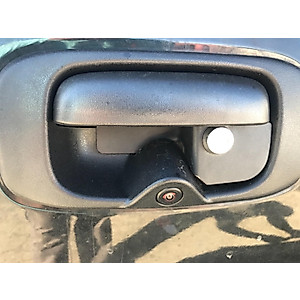 EWAY Tailgate Handle Backup Camera for 1999-2007 Chevy Silverado GMC Sierra 1500 2500 3500 HD Classic Tailgate Reversing Rear View Back Up Camera RCA Plug, Replaces# 15228539, GM1915105, GM1916102