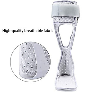 WILLQ Drop Foot Brace Orthosis Padded Drop Foot Brace Ankle Foot Support for Foot Drop Stroke Achilles Tendon Injury Keeping Foot in Straight Right Angle Adjustable Foot Drop Orthosis,Left,Small