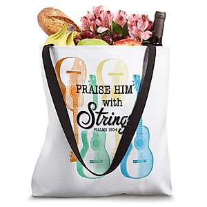 Praise Him Christian Guitar Player Strings Acoustic Tote Bag