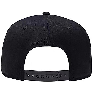 ADJUEMB Classic Snapback Hats Grim Reaper Embroidery Adjustable Flat Bill Hat Unisex Baseball Caps Black