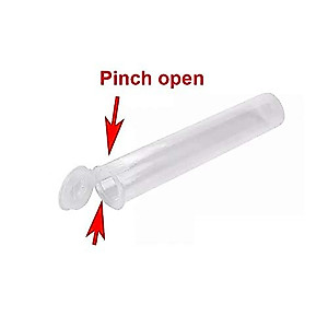 72mm Child Resistant Pop Top Cartridge Tubes Clear 1mL 0.5mL (10 Pack)