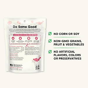 Open Farm Better Biscuits, Oven Baked Dog Treats with Probiotics, Wild-Caught Salmon & Oatmeal Recipe, 8oz Pouch