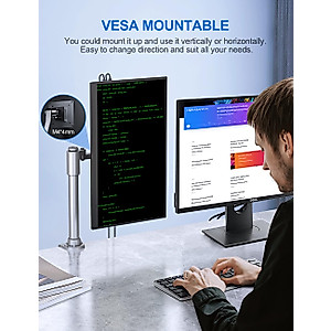 UPERFECT Portable Monitor 18.5 inch 120HZ 100% sRGB 1080P with VESA & Stand 180° Adjustable Ultra-Slim & Lightweight Frameless FHD FreeSync IPS HDR Gaming Display, Travel Second Monitor for Laptop