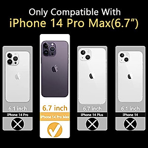 ankofave Magnetic case for iPhone 14 Pro Max Phone Case for Women, Matte Luxury Soft Metallic Luster Design with Camera Lens Protector, Compatible with Magsafe Case for iPhone 14 Pro Max 6.7"-Purple