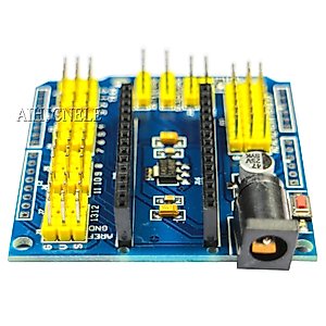 AIHJCNELE 2pcs Nano I/O Expansion Board Extension Shield for Nano V3.0 UNO R3 R1 Pro Duemilanove Nano I O Sensor Shield Module Nano UNO Multipurpose Expansion PCB with Dupont Cable Wire Kits