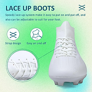 Soccer Cleats Mens Football Cleats Women Tacos de Futbol para Hombre Soccer Shoes for Big Boy Tacos de Futbol Zapatos de Futbol para Hombres Outdoor Soccer Shoes High Top Football Boots AG/FG