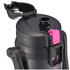 Zojirushi SD-BD20-BP20-BP2060ml Water Bottle, Direct Drinking, Sports Type, Stainless Steel Jug Bottle, 0.6 gal (2.06 L), Pink Black