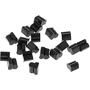 Jiayouy Dia 4mm Valve Rotor Rubber Buffering Stop for French Horn Euphonium Tuba Trombone Black 20pcs