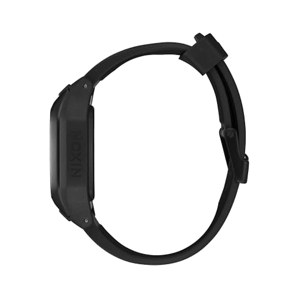 NIXON High Tide A1308 - All Black - Digital Watch for Men and Women - Water Resistant Surfing, Diving, Fishing Watch - Men’s Water Sport Watches - Customizable 44 mm Face, 23mm PU Band