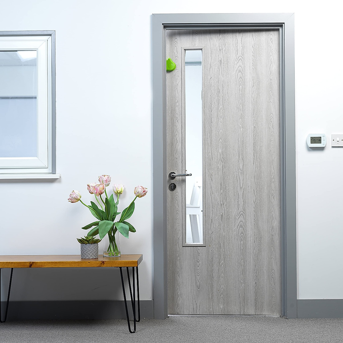 Happy Hands Anti Slam Child Door Safety Finger Trap Stoppers - 2 Pack … (Blue)