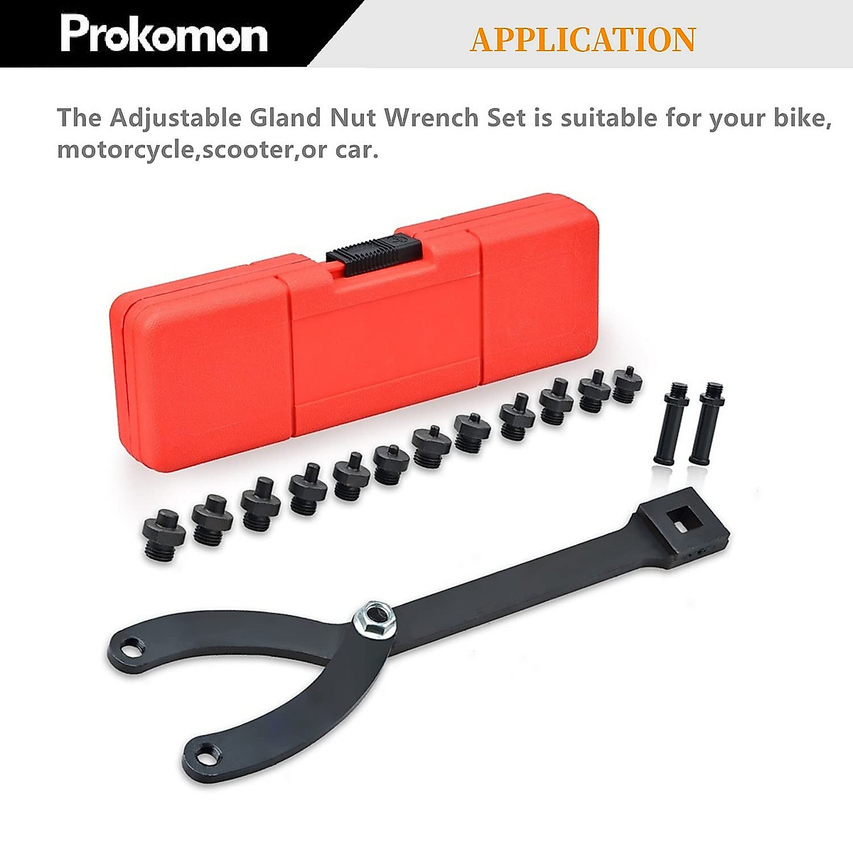 Prokomon Variable Cylinder Spanner Wrench Set | 15Pc |Adjustable with Variable Spanner Wrench Pins
