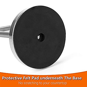 Hand Towel Holder Stand with Heavy Stainless Steel Base, T-Shape Towel Rack, Free-Standing Towel Holder Countertop for Bathroom (Brushed Nickel)