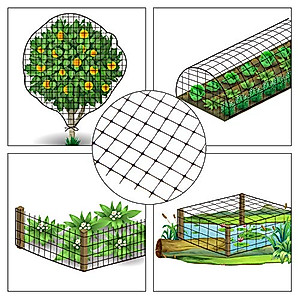 Ohuhu 6.6 x 65 FT Heavy Duty Bird Netting for Garden, PP Material Anti-Bird Reusable Garden Nets for Fruit, Vegetable, Plant Trees, Fencing Protection from Birds Deer Etc, Bonus 50 PCS Cable Ties