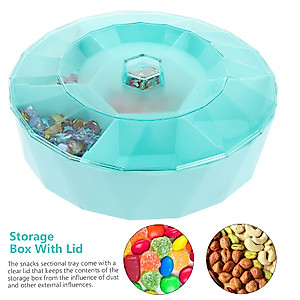 Hemoton Snack Trays Snack Serving Tray Dried Fruit Box Divided Candy Box Veggie Tray Serving Dish Snack Storage Container Bowl with Lid Party Platter Jewelry Plate for Nuts Snacks Vegetable Tray