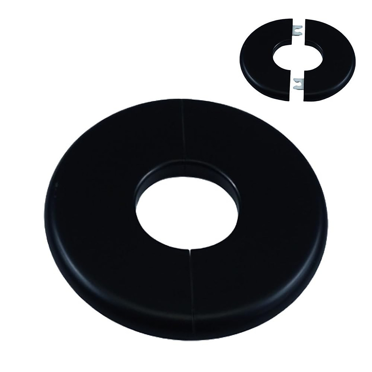 ABS Wall Split Flange Self-Adhesive Tape Round Escutcheon Plate Cover for Water Pipe, Faucet Decoration Accessories (44)