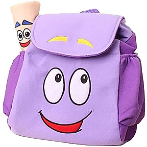 Backpack Explorer Rescue Bag with Map, Purple Backpack School Bookbag Shoulder Bag Laptop Backpack, Purple