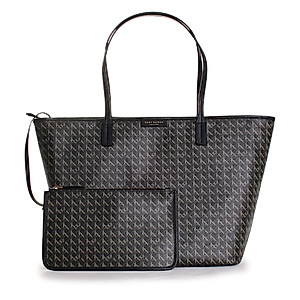 Tory Burch Women's Women's Ever-Ready Tote Canvas Coated Large Sunset Glow Yellow