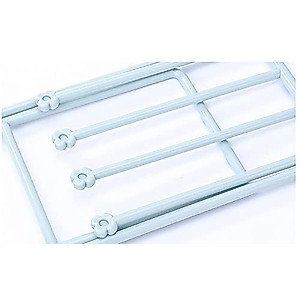 LEILIN Folding Kitchen Bathroom Towel Rack ,Towel Stand ,Rag Rack Dish Washing Cloth Draining Organizer ,Towel Shelves Sponge Holder for Kitchen (Blue)