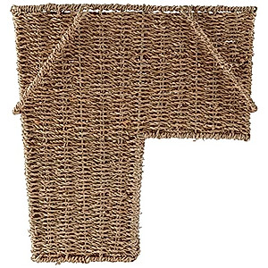 15" Water Hyacinth Storage Stair Basket With Handles by Trademark Innovations (Natural)