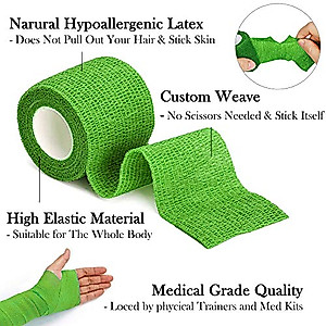 24Pack Self Adhesive Tape Vet Wrap Flex Bandages Leg Wrap Adherent Non-Woven for Dog Cat Horse Pet Animals Ankle Sprains & Swelling 2 Inch 5 Yards (Assorted Patterns)