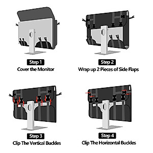 Trunab Travel Carrying Case for 27" LCD Screens and Monitors, With Padded Velvet Lining, Protective Monitor Bag Compatible With iMac* 27" and Accessories, Black (Patented Design)